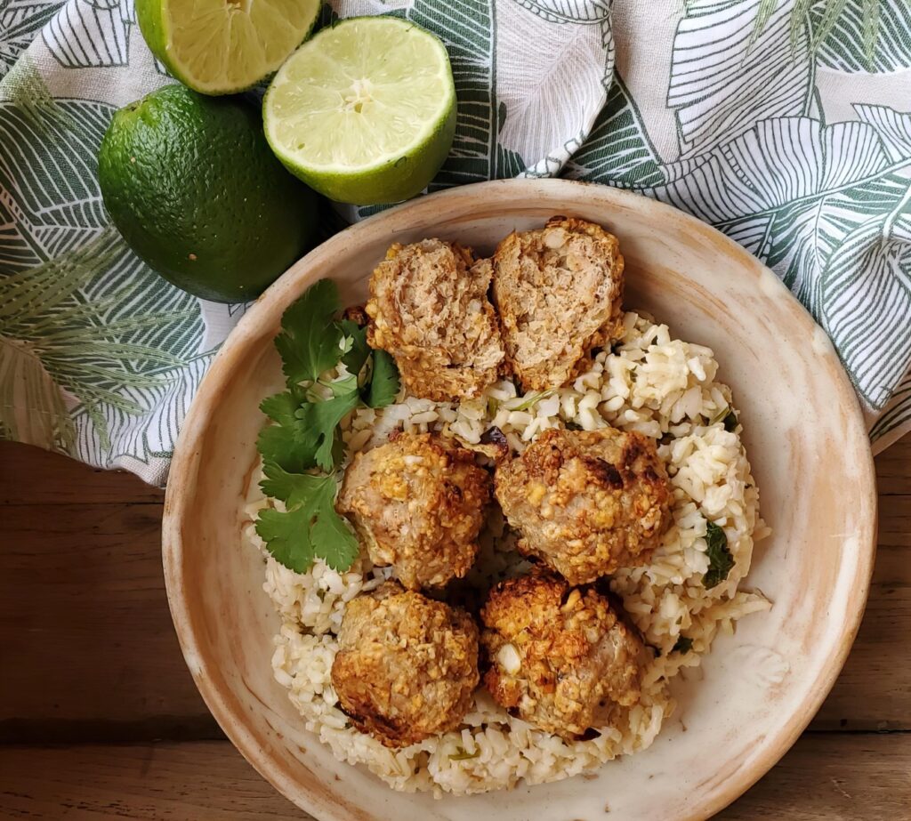 Best Turkey Meatball Recipe with Cilantro Lime Rice - Backyard Poultry